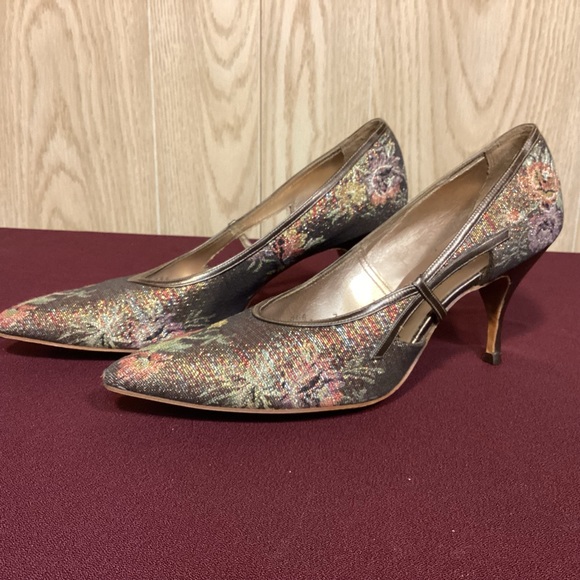 Johansen | Shoes | Vintage Mid Century Johansen Flower Print High Heels ...